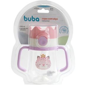 Copo Com Alça Coroa Oncinha Rosa Buba 14458 - Bumerang Brinquedos